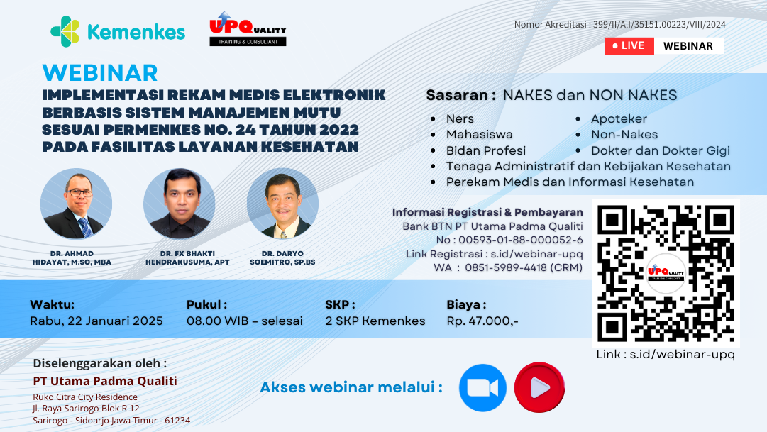 Pendaftaran Webinar : Implementasi Rekam Medis Elektronik Berbasis ...